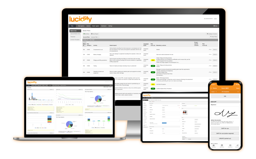 Hseq Management Software Lucidity Software Book A Demo